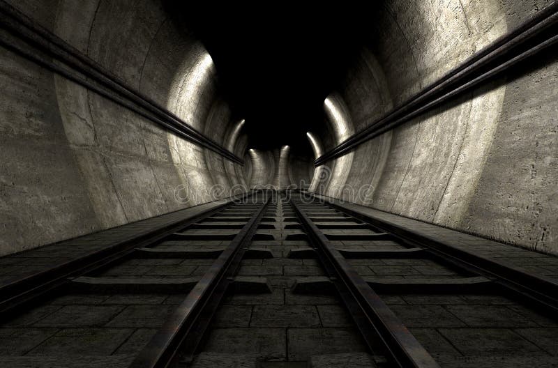 Train Tracks and Tunnel stock image. Image of speed, metro - 70883177