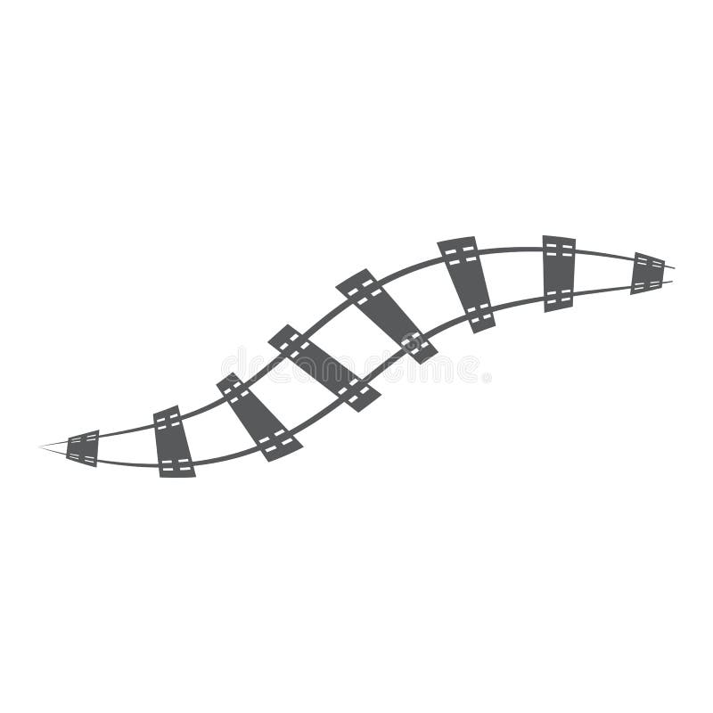 Train Tracks Vector Icon Design Template Illustration Stock Vector ...