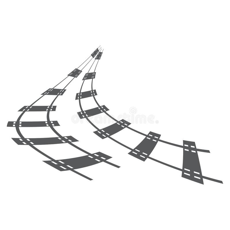 Train Tracks Vector Icon Design Template Illustration Stock Vector ...