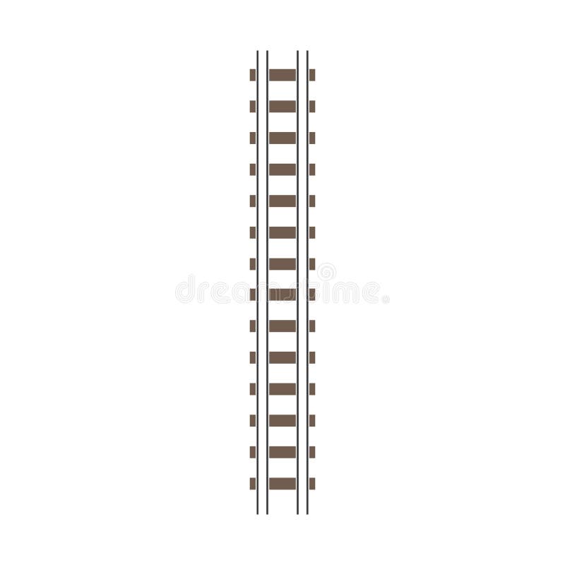 Train Tracks Vector Icon Design Stock Vector - Illustration of flat ...