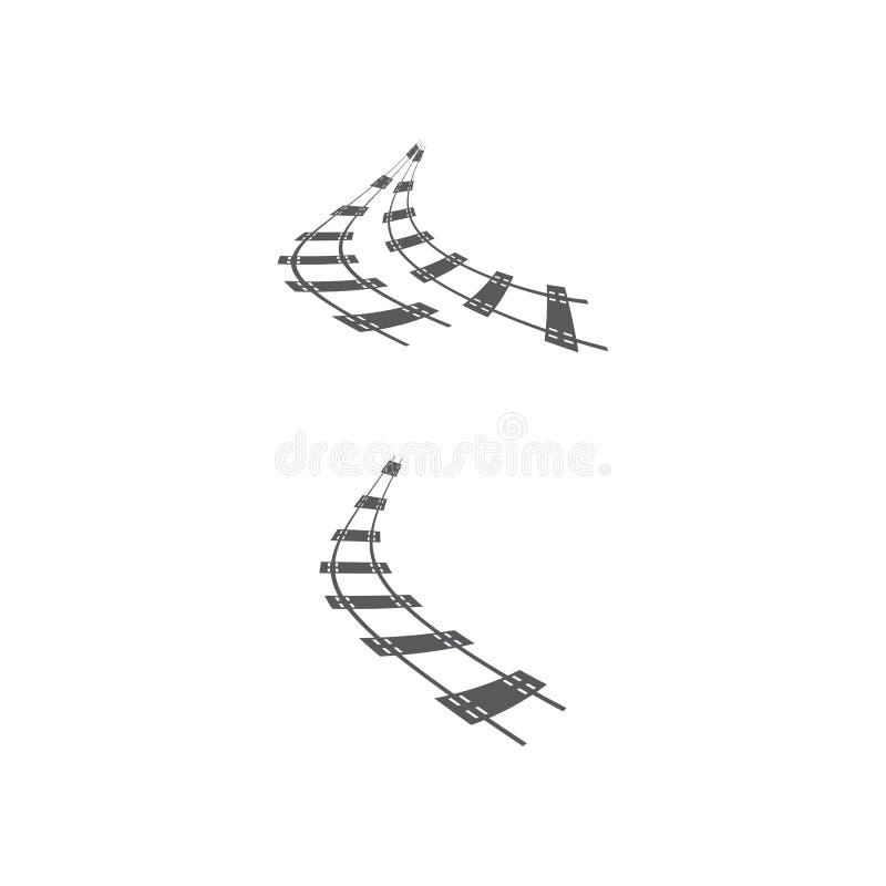 Train Tracks Vector Icon Design Template Illustration Stock Vector ...