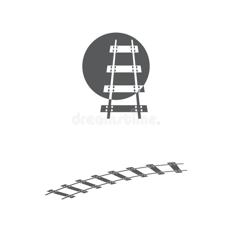 Train Tracks Vector Icon Design Template Illustration Stock Vector ...