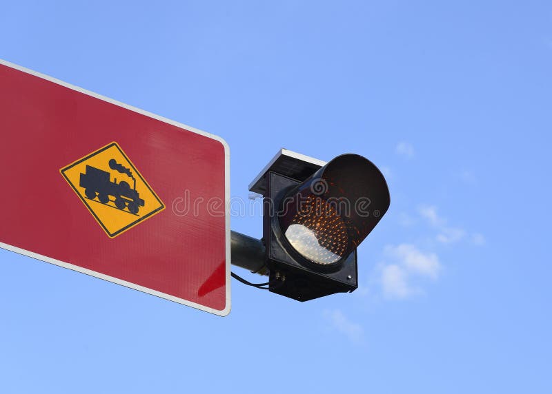 Train Traffic Sign and Light Stock Image - Image of isolated, symbol ...