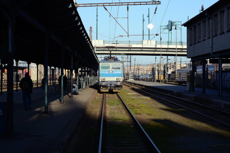 Train on train station stock image. Image of horizon - 38315805