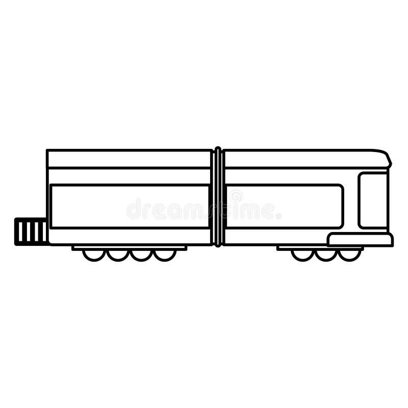 Train Transport Wagon Traditional Outline Stock Illustration ...