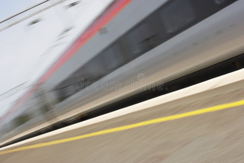 Train Travelling Past Platform Stock Photo - Image of station, colour ...
