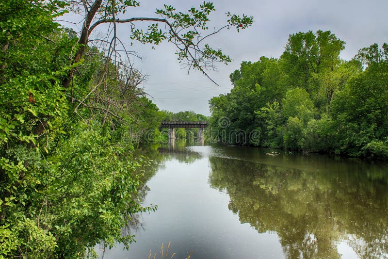 The Train Trestle stock image. Image of countryside, architecture ...