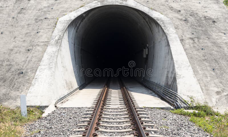 Train Tunnel Running through Mountain Stock Photo - Image of tube ...