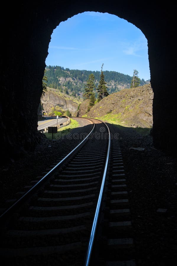 Train tunnel, tracks stock image. Image of vertical, railroad - 24641593