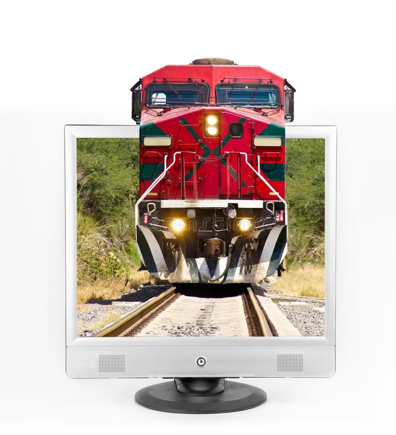 Train through tv stock image. Image of equipment, screen - 29802101
