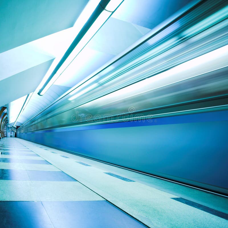 Train on Underground Station Stock Image - Image of blur, engine: 7839273