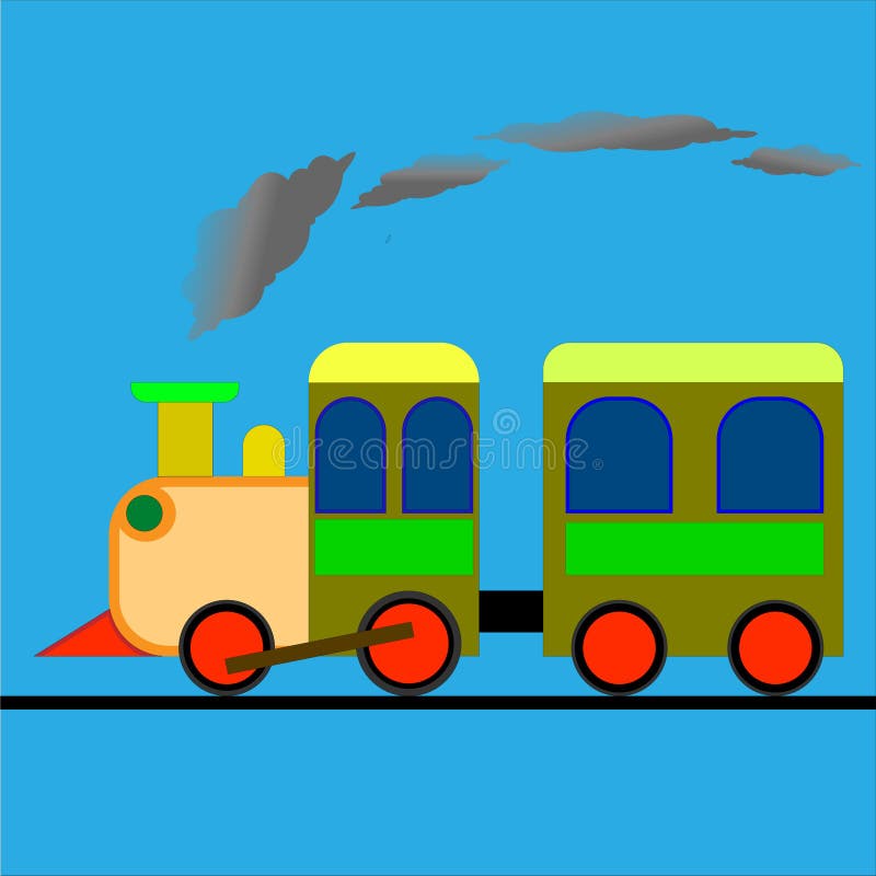 Train Vector Design with Chimney Stock Vector - Illustration of railway ...