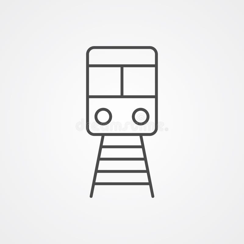 Train Vector Icon Sign Symbol Stock Vector - Illustration of flat, rail ...