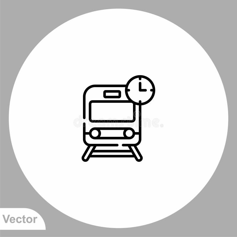 Train Vector Icon Sign Symbol Stock Vector - Illustration of road ...