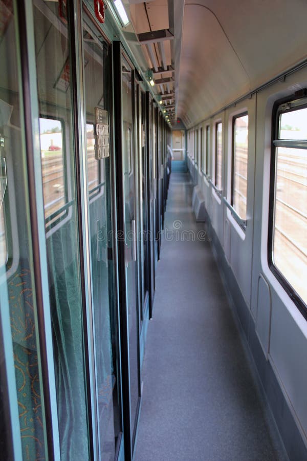 Train Vestibule or Train Corridor Stock Image - Image of railroad, lamp ...