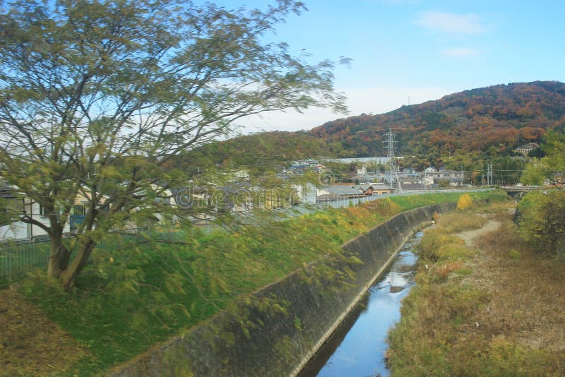 Train View of Landscape or Field at Japan Stock Photo - Image of ...