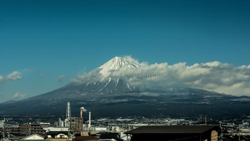Train View of Mount Fuji in Japan Stock Image - Image of japanese, snow ...