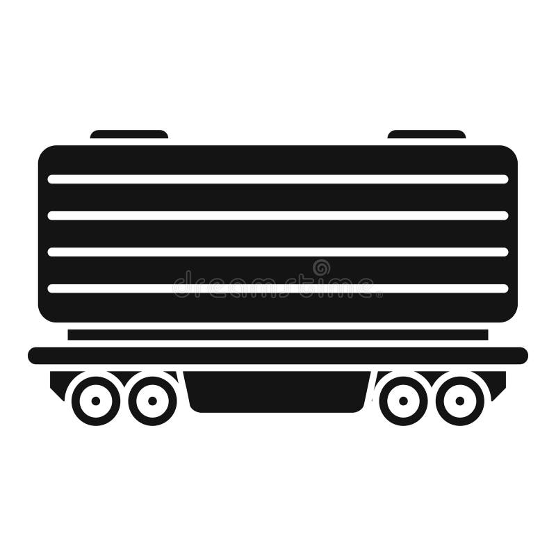 Train Wagon Carrying Cargo Container Delivering Goods Icon Stock Vector ...