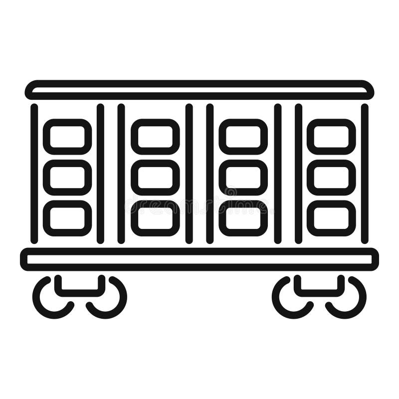 Train Wagon Carrying Cargo Transporting Goods by Rail Stock Vector ...