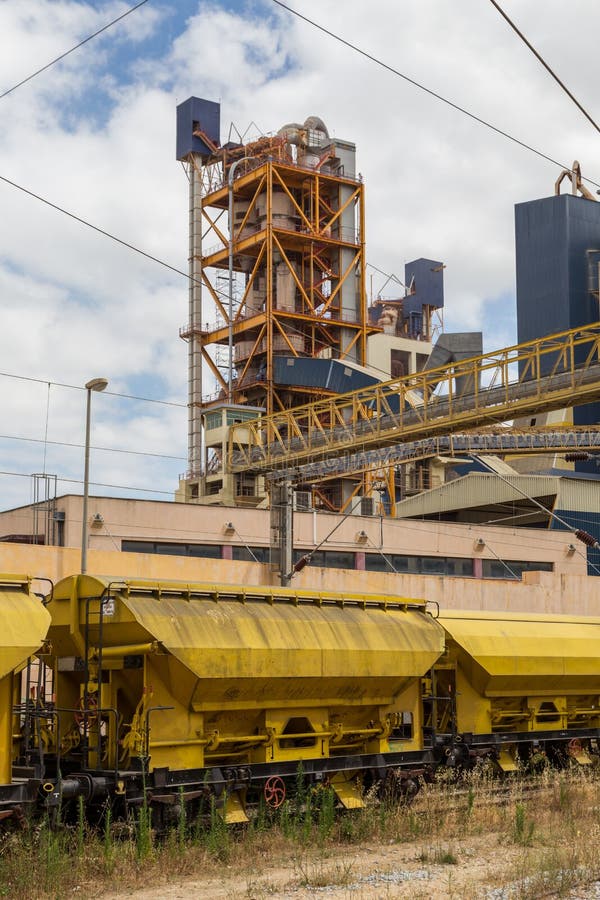 Train Wagon with Industrial Building Factory Stock Image - Image of ...