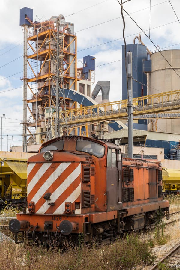 Train Wagon with Industrial Building Factory Stock Image - Image of ...