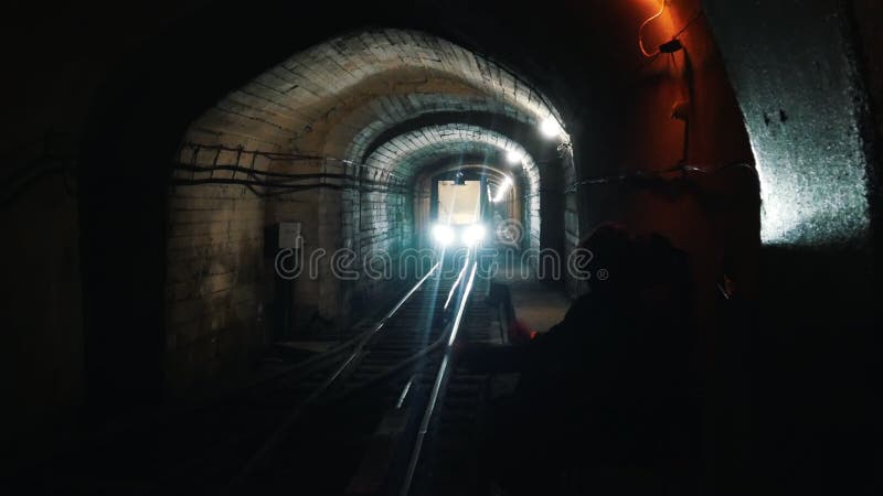 Train Wagon Inside the Cave - Touristic Infrastructure Stock Video ...