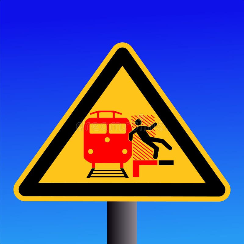 Train warning sign stock vector. Illustration of notice - 5471955