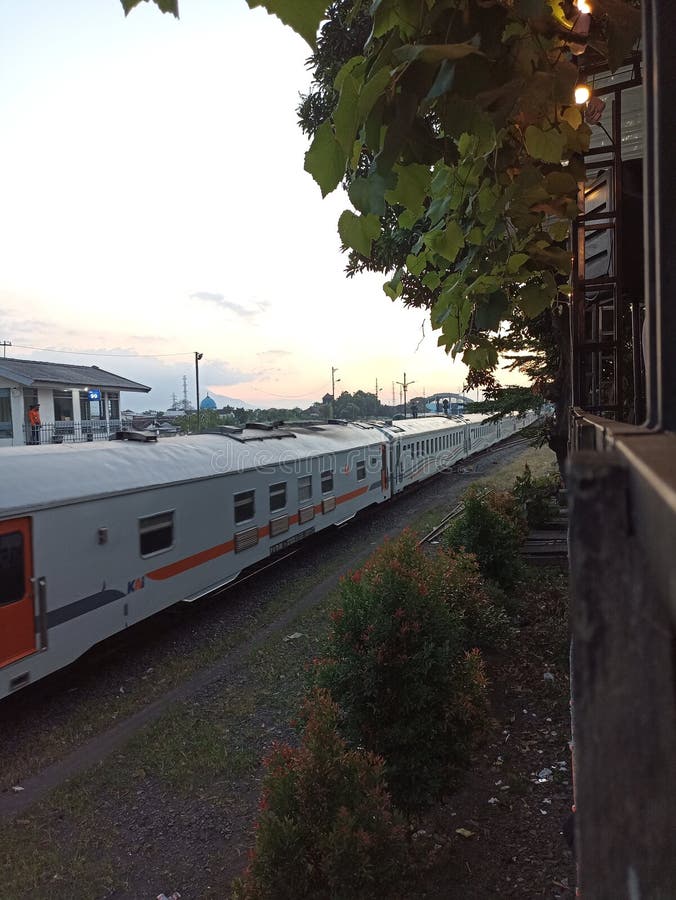 The Train Was Seen Moving Slowly As it Exited the Station Editorial ...