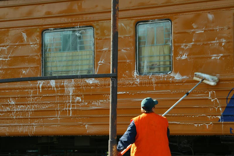 Train wash 2 stock image. Image of train, washing, latvia - 840819