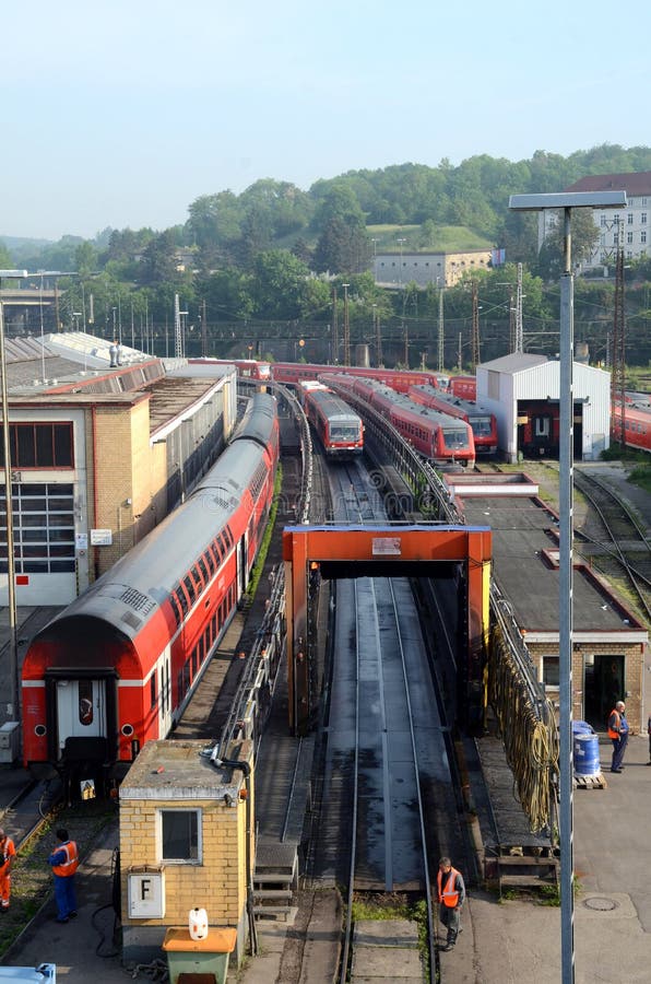 Train washing editorial stock image. Image of equipment - 28591964