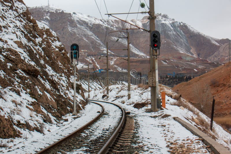Train way and snow stock photo. Image of move, turkey - 186904320