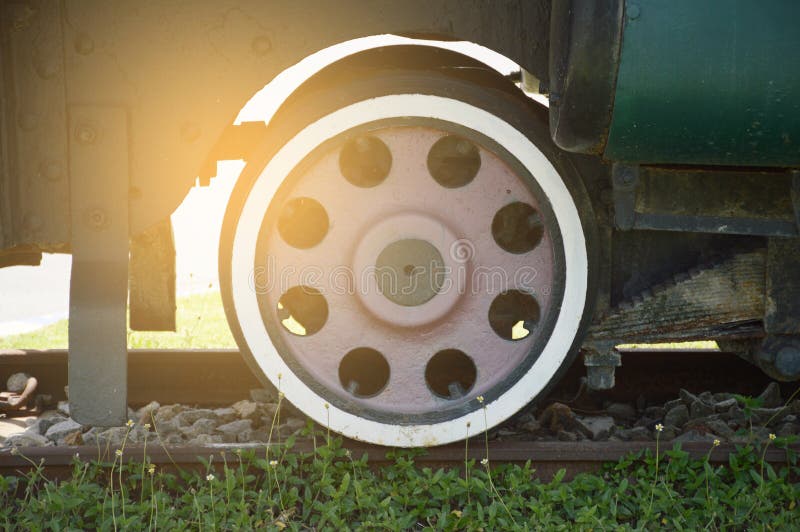 A Train Wheel with a Lot of Holes on it Stock Image - Image of wheel ...