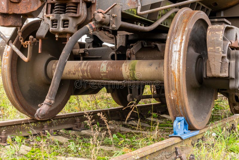 A Train Stopper at the End of the Track Stock Photo - Image of ...
