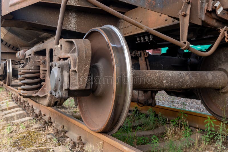 Train Wheels on the Railway, Transport, Industry Stock Photo - Image of ...