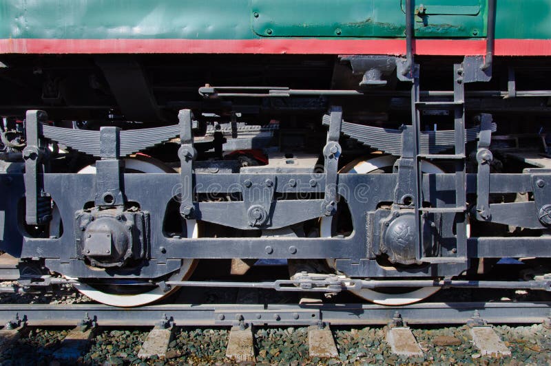 Train wheels stock photo. Image of rail, spring, connection - 40240362