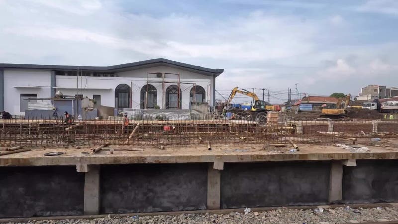 Train Window View of Stasiun Padalarang in West Java, Indonesia Stock ...