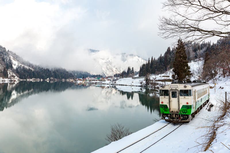 Train in Winter Landscape Snow Stock Image - Image of nature, rail ...