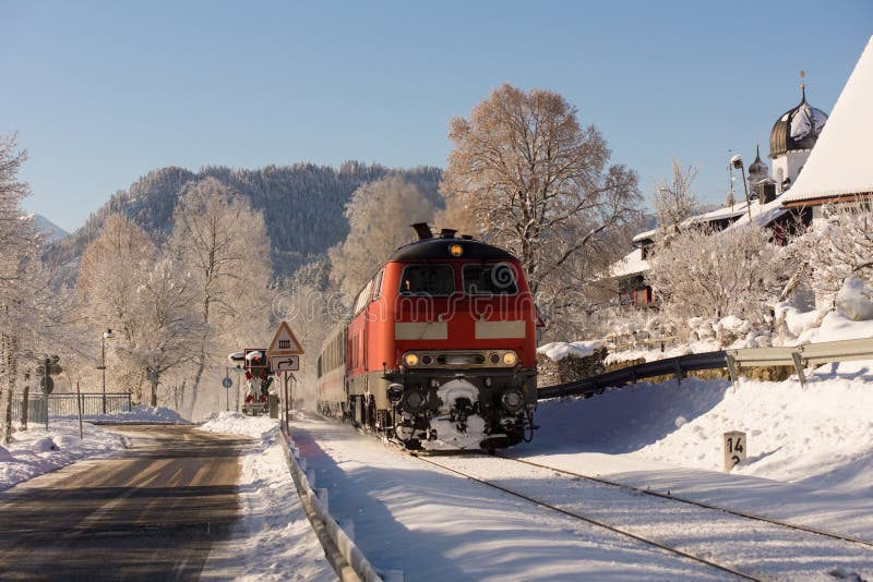 Train in winter editorial stock photo. Image of landscape - 50244283