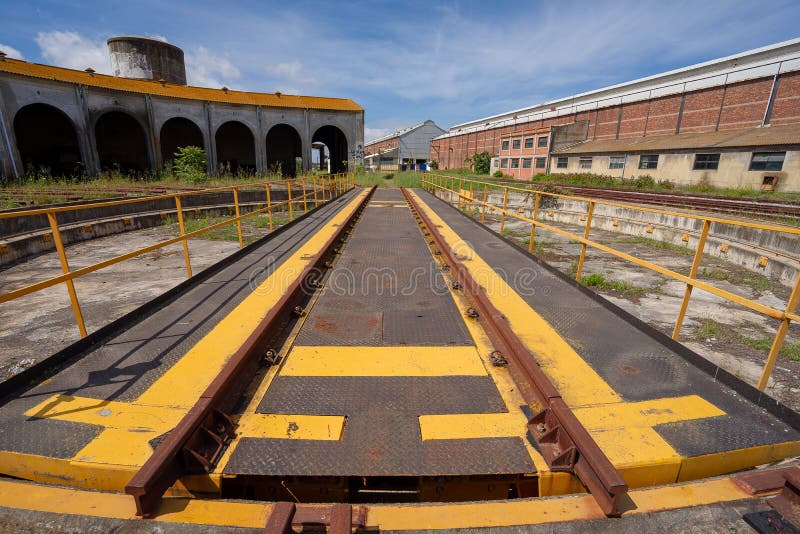 Train Workshop Turntable in the City of Barreiro Stock Photo - Image of ...