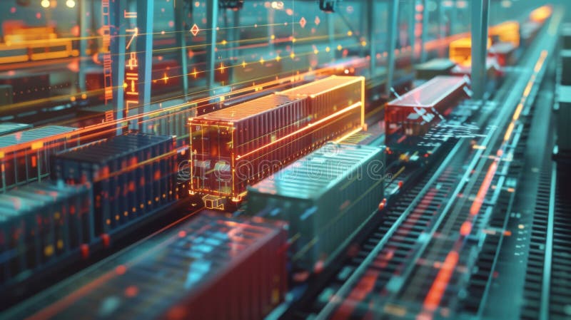 Busy Train Yard Filled with Multiple Tracks Stock Image - Image of ...