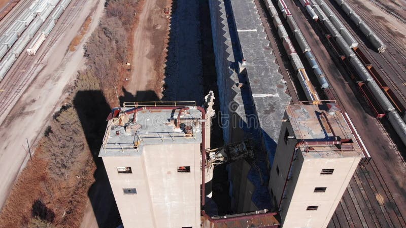 Train Yard and Grain Elevator Stock Footage - Video of yard, building ...