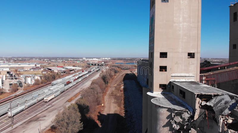 Train Yard and Grain Elevator Stock Footage - Video of grain, falling ...