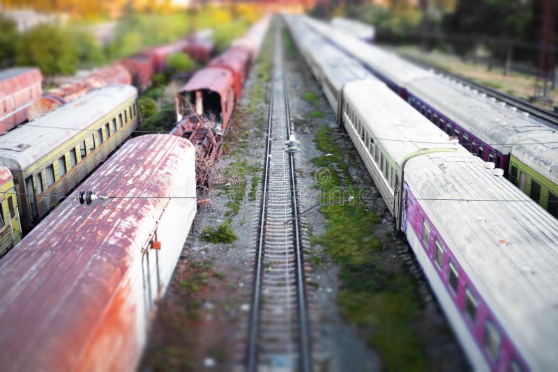 Repaired Railroad Tracks for Freight Trains with Updated Gray Stone ...