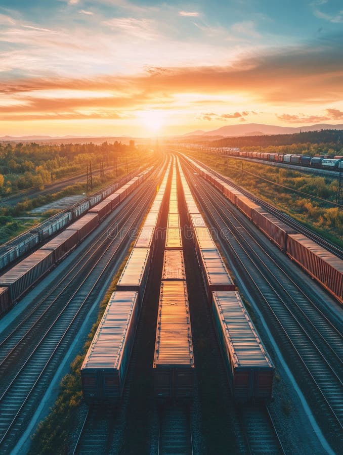 Train Yard with Tracks stock photo. Image of repair - 379006470