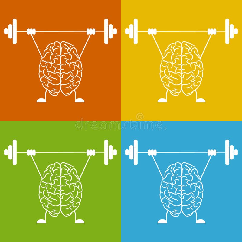 Train your brain stock vector. Illustration of concentration - 58781644
