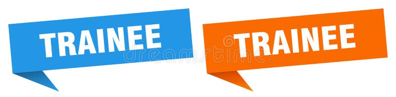 Trainee Banner. Trainee Speech Bubble Label Set Stock Vector ...