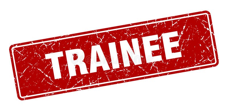 Trainee Sign. Rounded Isolated Button. White Sticker Stock Vector ...