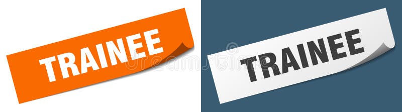 Trainee Sticker. Trainee Sign Set Stock Vector - Illustration of ...