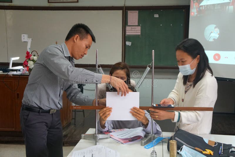 The Trainees are Doing Mechanical Experiments. Laboratory Physics ...