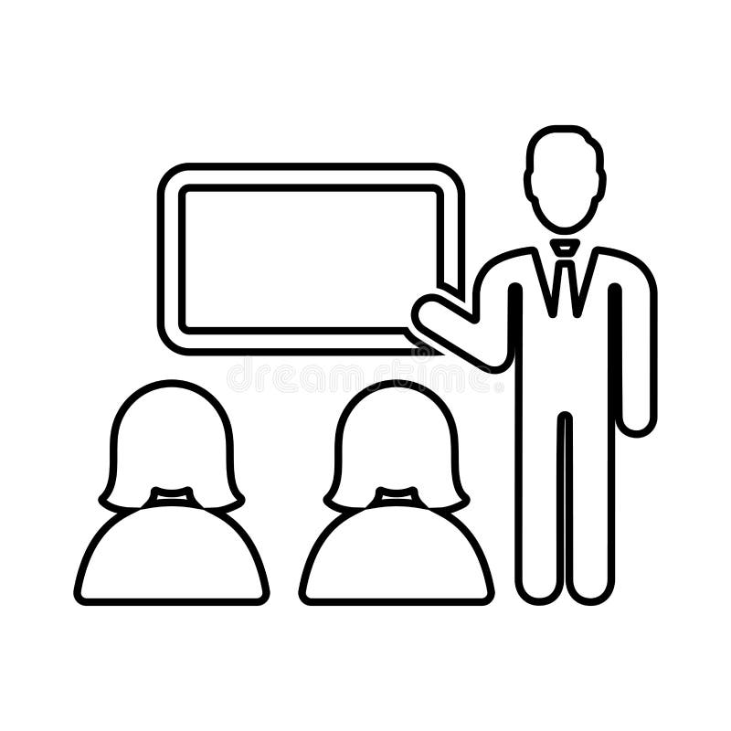 Trainer, Mentor Outline Icon. Line Art Vector Stock Vector ...